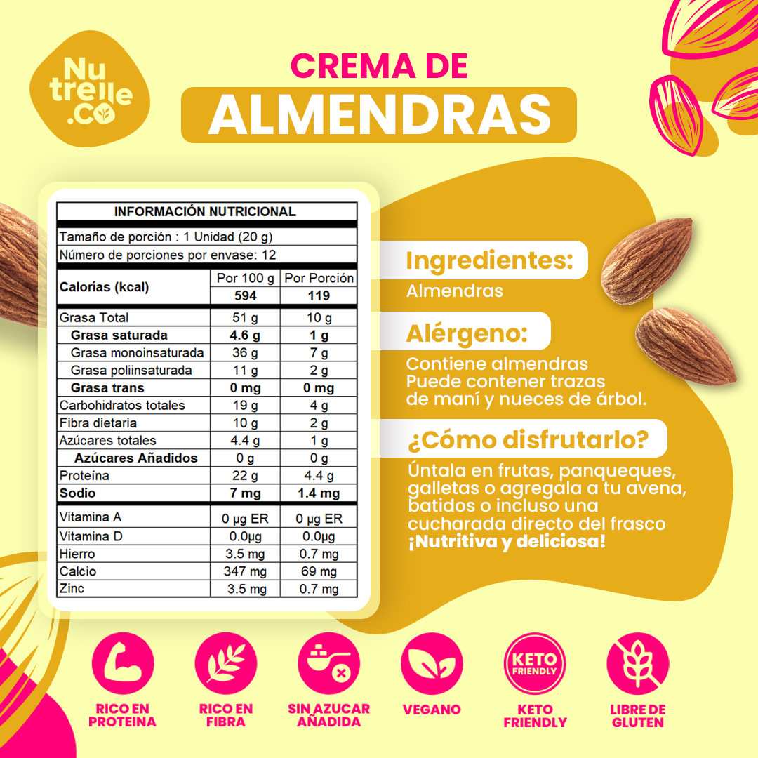 Crema de Almendras 🌰 – Alimentos Nutrelle